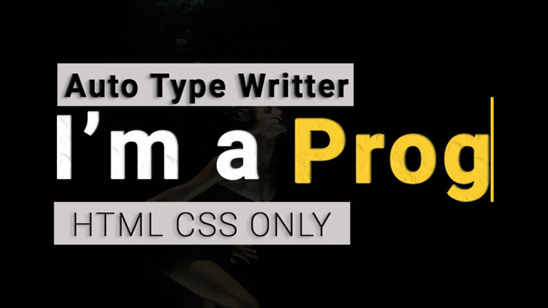 Make Auto Typing in HTML and CSS