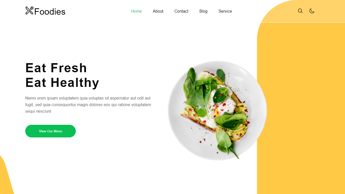 Foodies Template In HTML CSS With Source Code