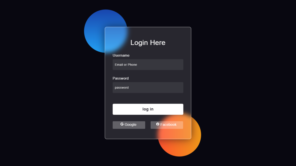 Login Form In HTML CSS Creative Networks